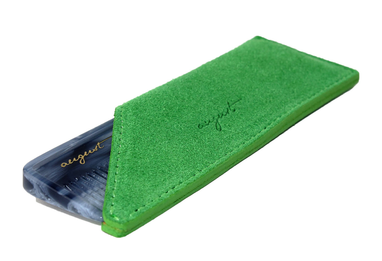 Pocket Comb Suede Case, Green